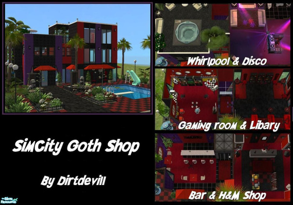 The Sims Resource | Simcity Goth Shop