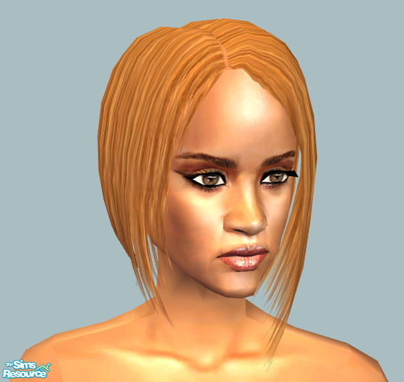 The Sims Resource | Rihanna hair style - 3addef1d Redhair