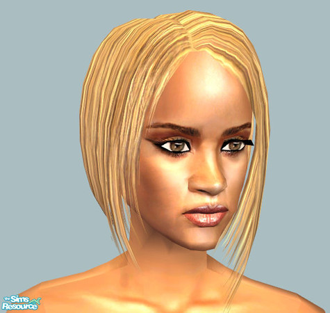 The Sims Resource - Rihanna hair style - Fe170221 Blondhai