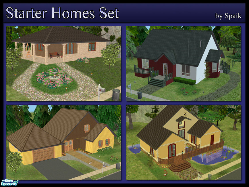 The Sims Resource - Starter Homes Set